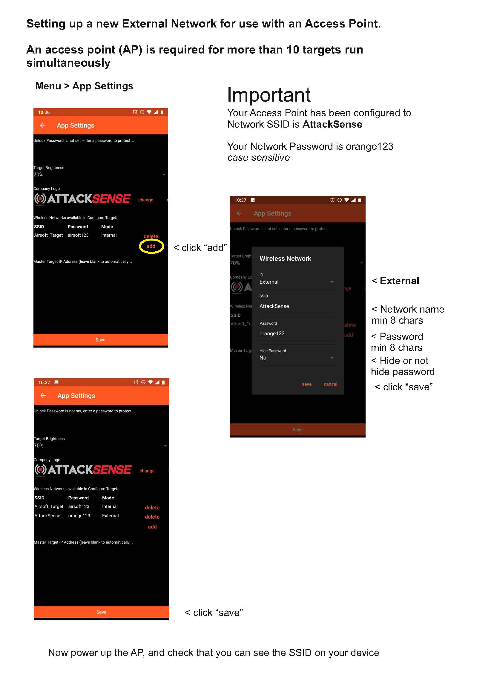 1. Access Points & Usage - AttackSense - Interactive Electronic Targets for training & leisure